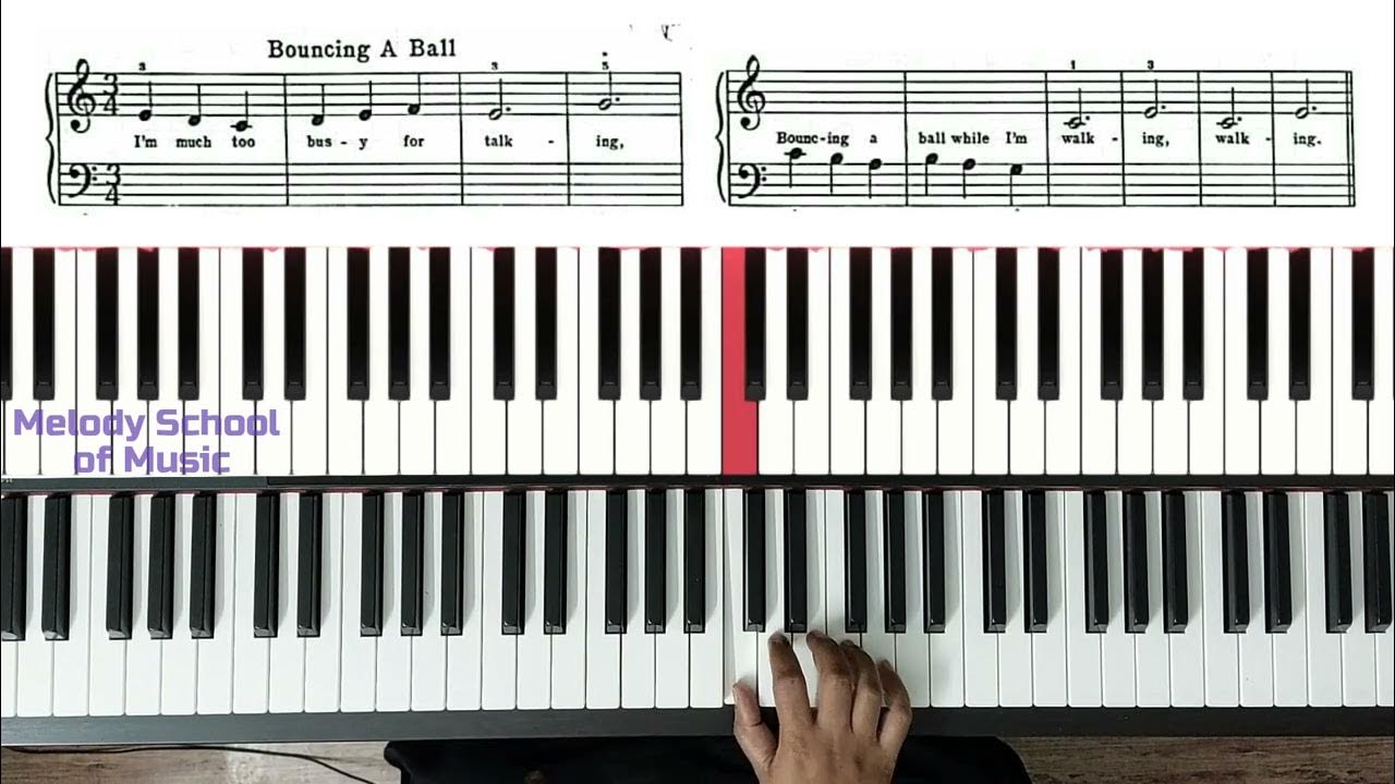 Bouncing A Ball | Piano Lessons for Kids Beginners | Teach me to Play ...