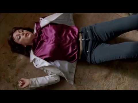 Keeley Hawes in a purple satin blouse - Ashes to Ashes (S2E03, 2009)