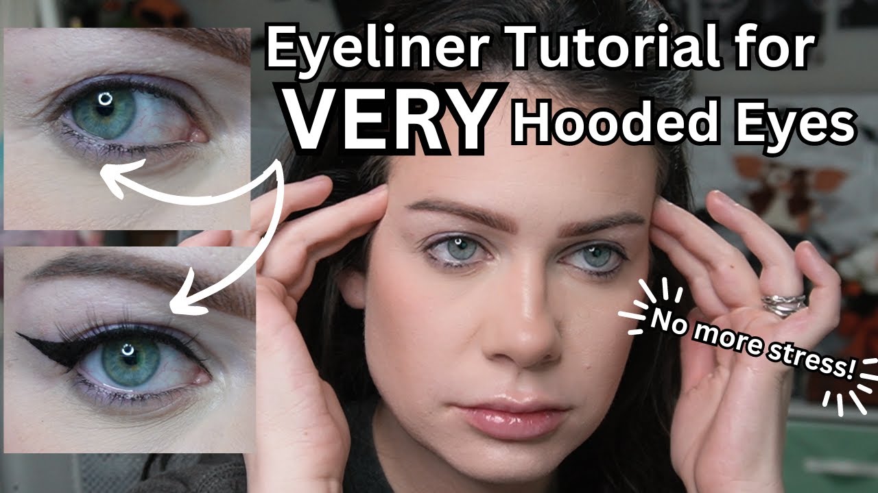 How to Apply Eyeliner on VERY Hooded Eyes - YouTube