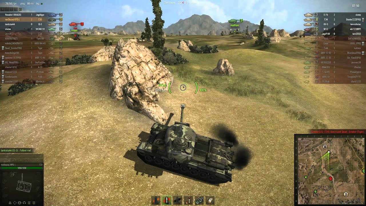 World of Tanks - T30 - American Tier 9 Tank Destroyer - YouTube