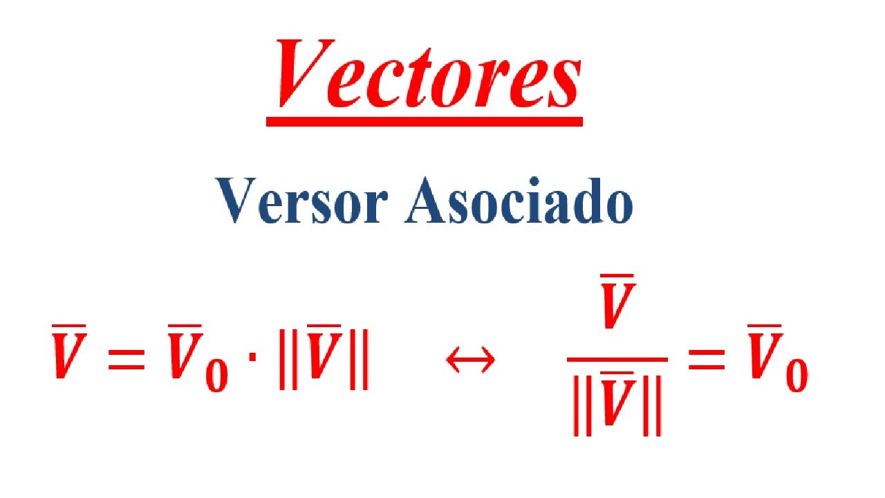 Vectores - Versor Unitario o Asociado ¿Qué es? ¿Cómo obtenerlo? - YouTube