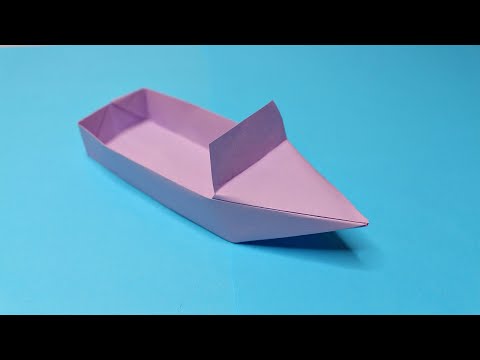 DIY Оригами Кораблик из бумаги. Как сделать катер из бумаги/ Простые поделки из бумаги своими руками