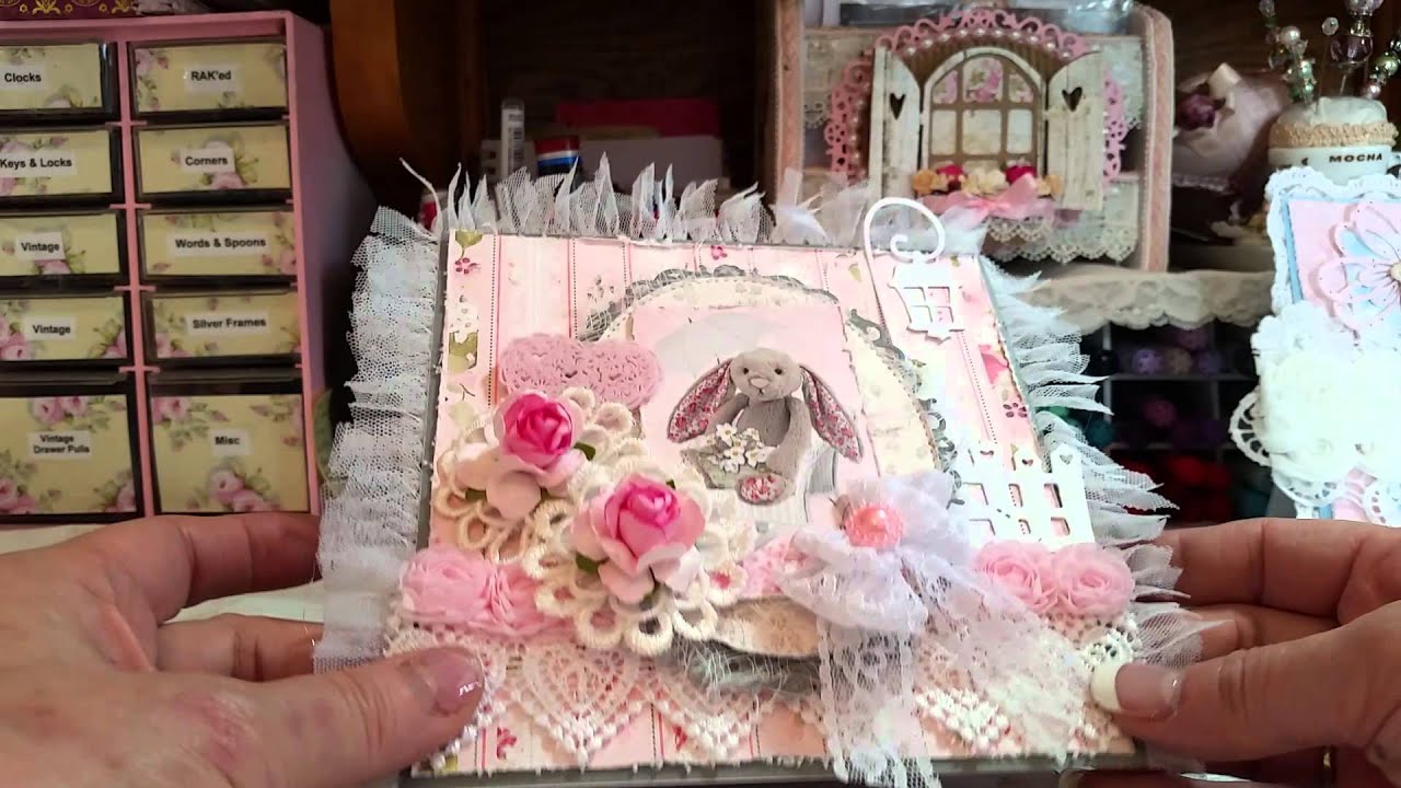 Shabby Easter Bunny Cards for Nit Wit Collections - YouTube