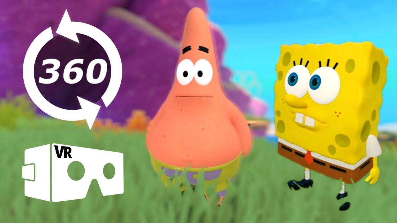 🟨 SpongeBob 360° video SquarePants Virtual Reality VR Battle Bikini ...