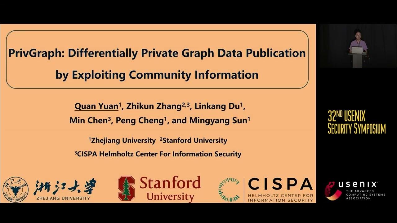 USENIX Security '23 - PrivGraph: Differentially Private Graph Data Publication by Exploiting ...