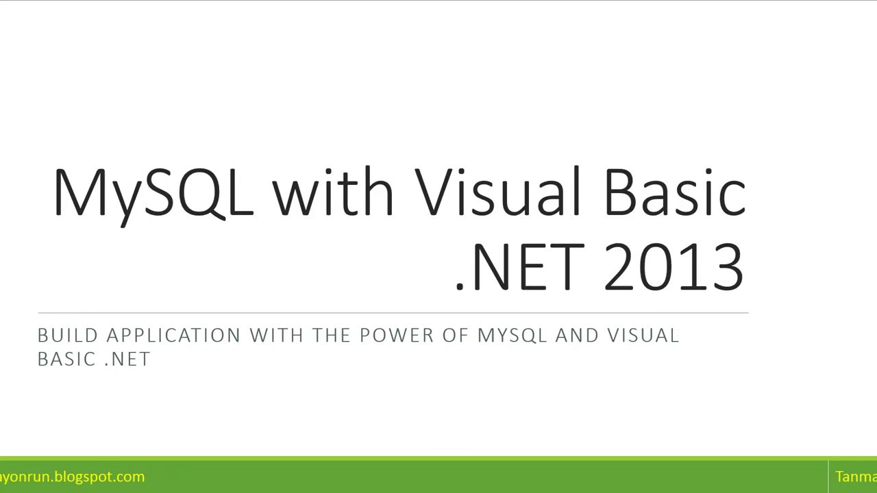 How To Connect And Use Mysql With Visual Basic Net Youtube