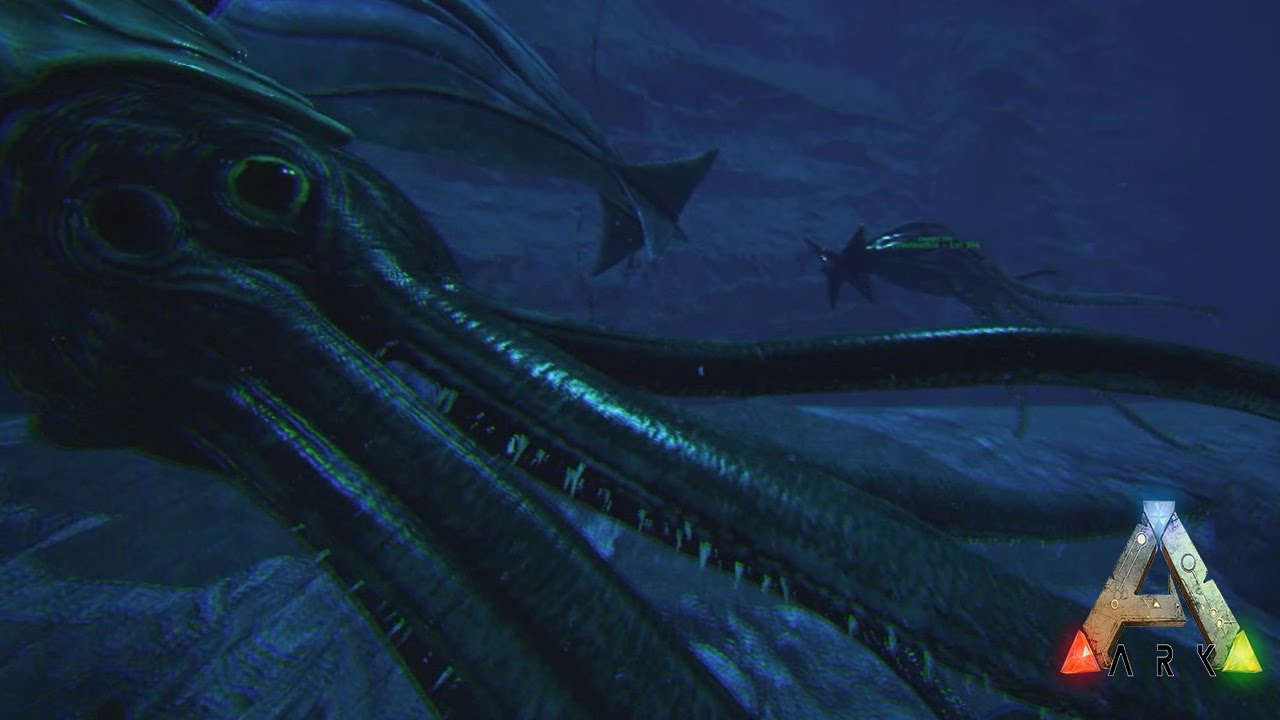 Ark How To Tame Tusoteuthis Squid!!! TAMING THE KRAKEN!!! (Ark Taming ...