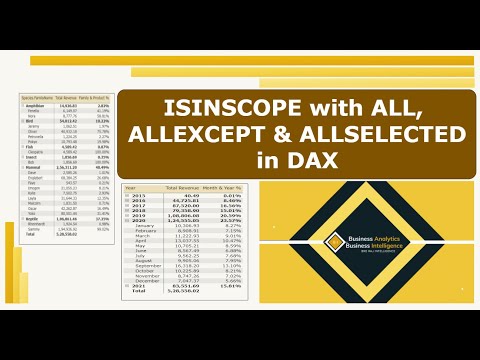 ISINSCOPE in Power BI | DAX | using ALL | ALLEXCEPT | ALLSELECTED - YouTube