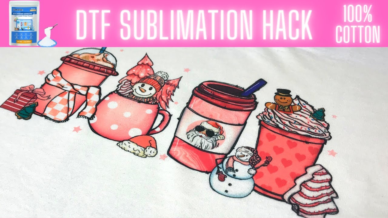 DTF SUBLIMATION HACK | Sublimation on 100% Cotton | How to use DTF with ...