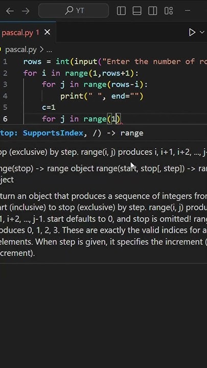 How to Print Pascal's Triangle in Python #python #pascaltriangle # ... How to Print Pascal's Triangle in Python #python #pascaltriangle # ...