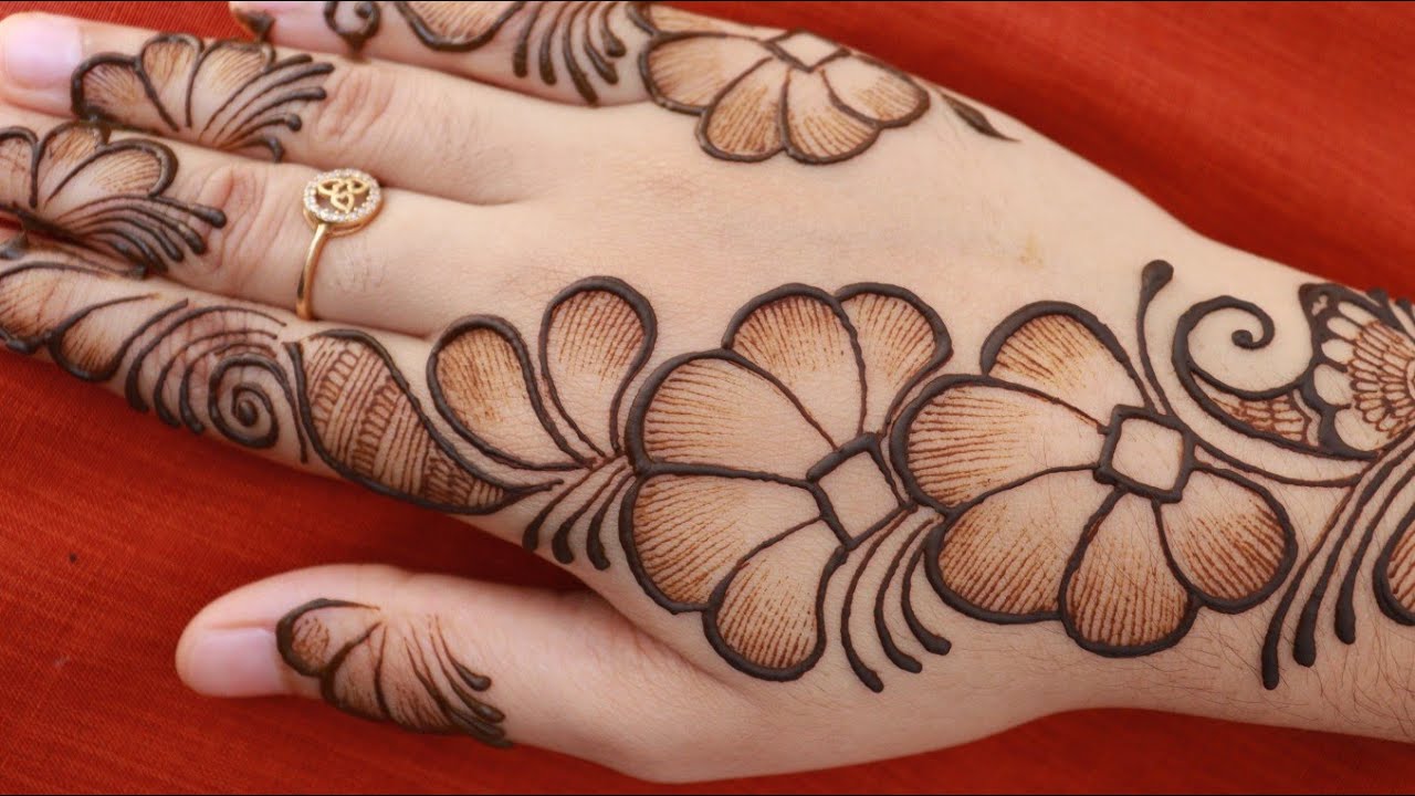 back hand new mehndi design | best mehndi designs | so cute mehndi ...