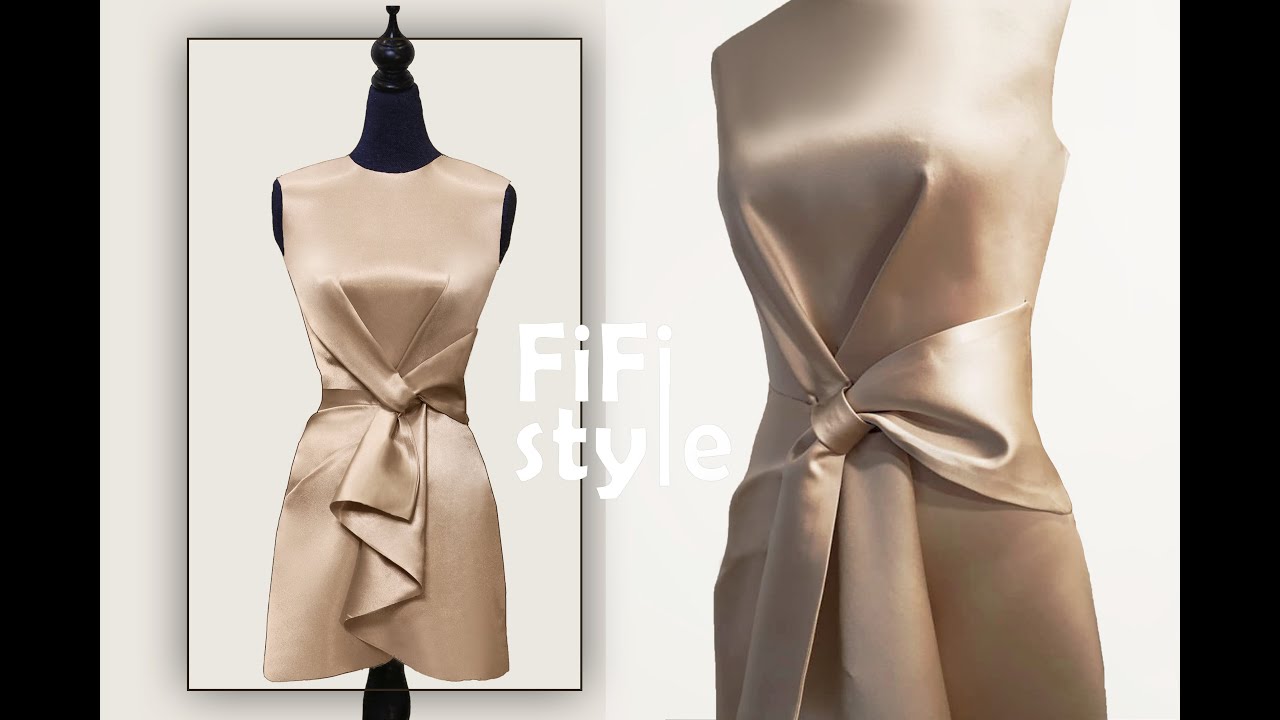 FiFi Style : Thiết kế đầm xếp nơ-bằng phương pháp xoay ben-tạo ly hộp ...