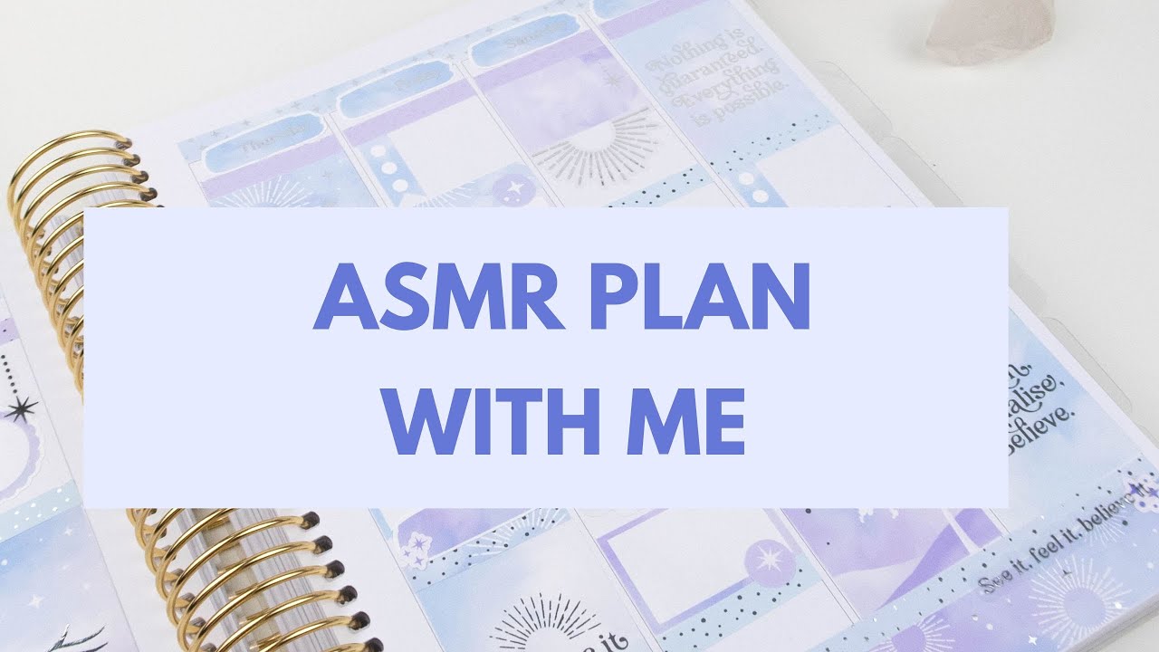 ASMR Plan With Me - Vertical Weekly Kit (no talking, just relaxing ...