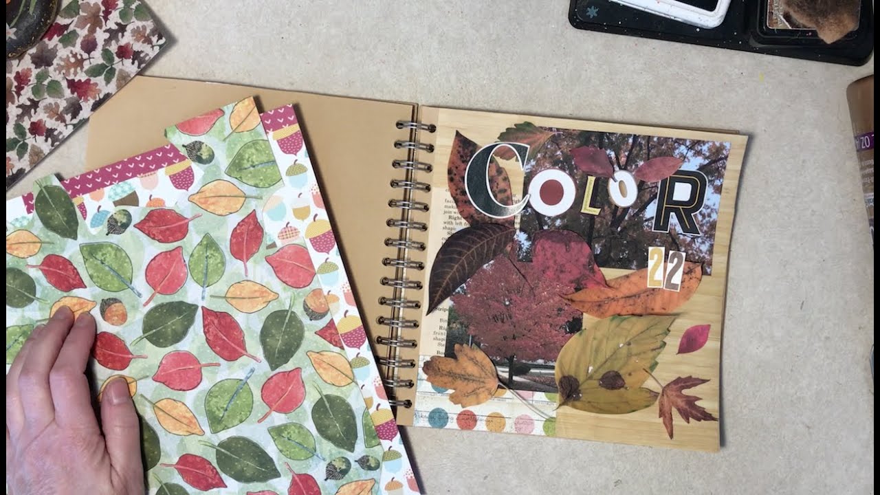 Art Journal Page: Fall Leaves - YouTube
