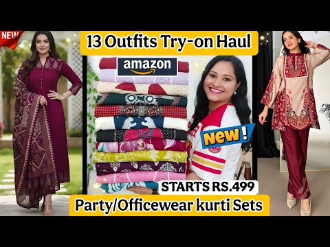 Amazon Party/Officewear Best 13 kurti Set🌸Amazon Affordable Kurti Pant Set Haul✨️Amazon Haul