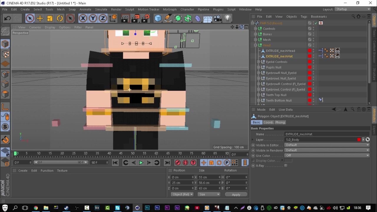 Cinema 4D Dersleri // Minecraft Rig Extrude/Kabartma (+25 LİKE NEW TUTORİAL) - YouTube