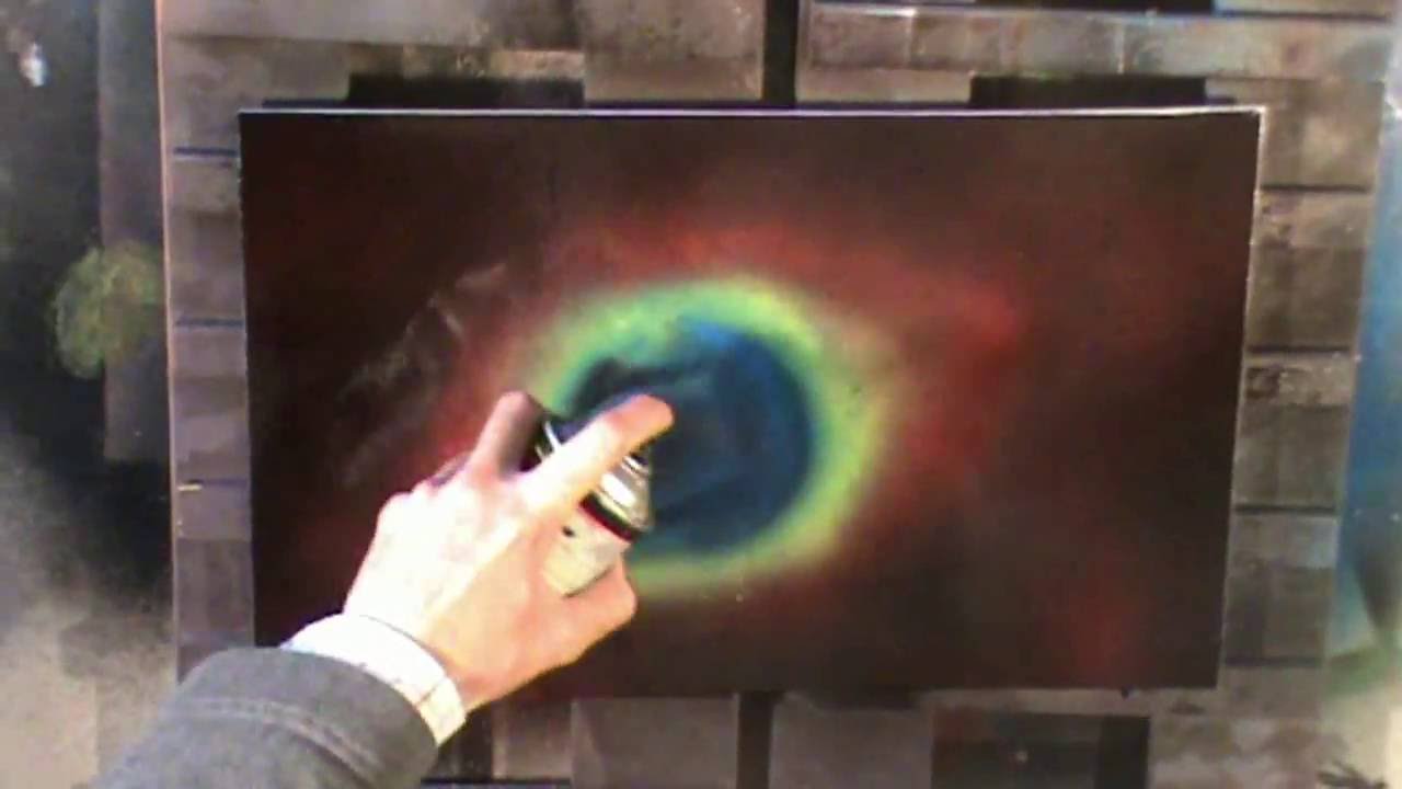 Spray Paint Art - Nebula Eye of God - YouTube