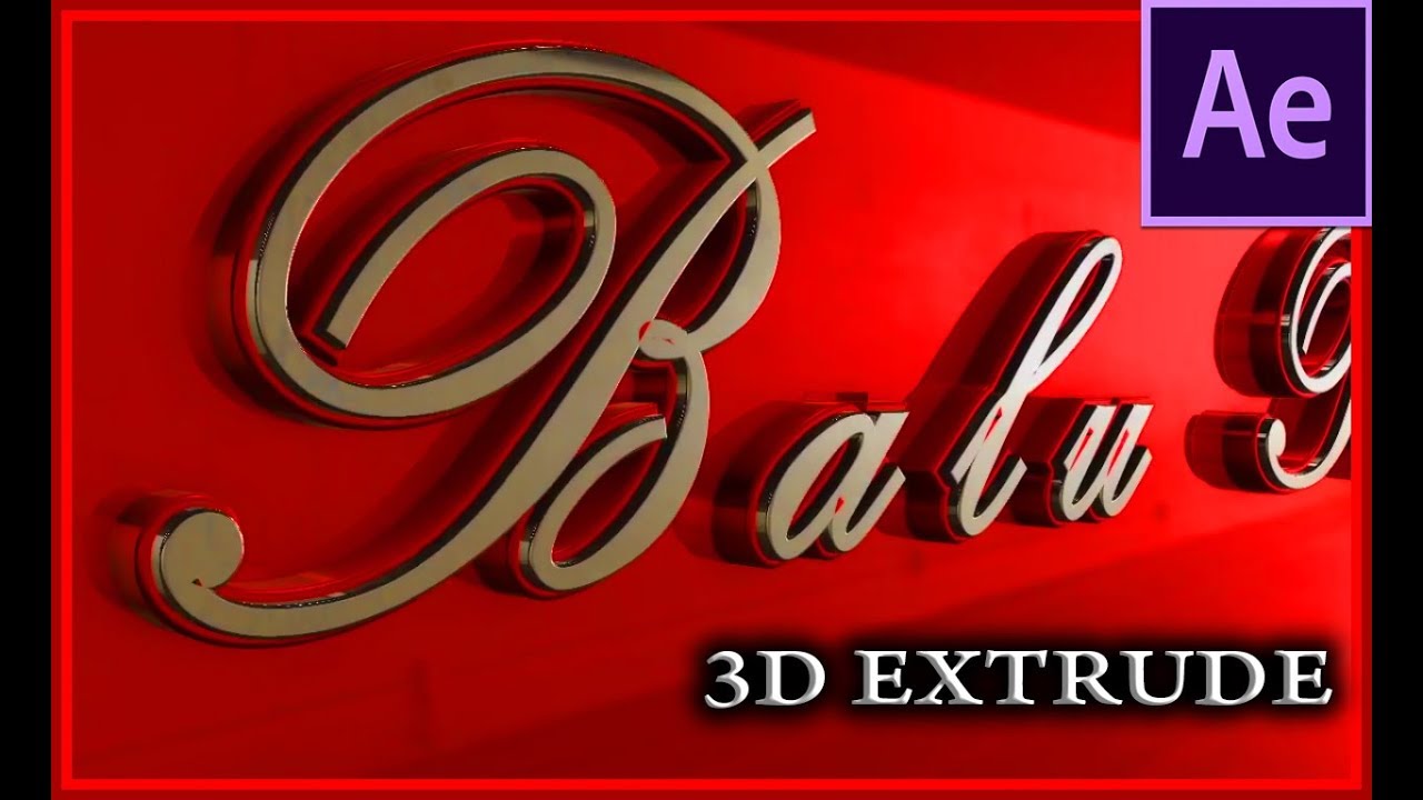 Extrude text with element 3d - After Effects tutorial - YouTube