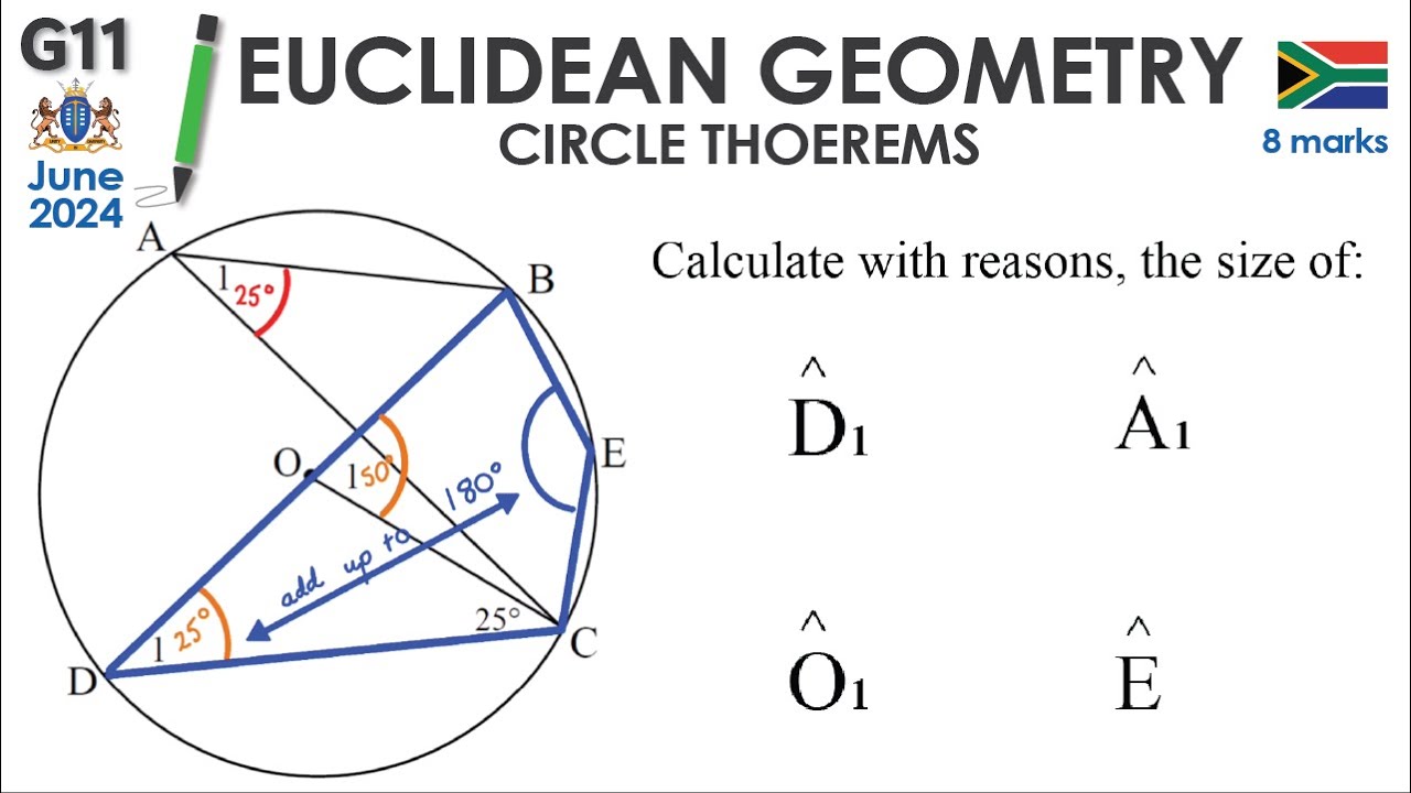 Grade 11 Euclidean Geometry | Circle Theorems | Past Paper | Grade 11 ...