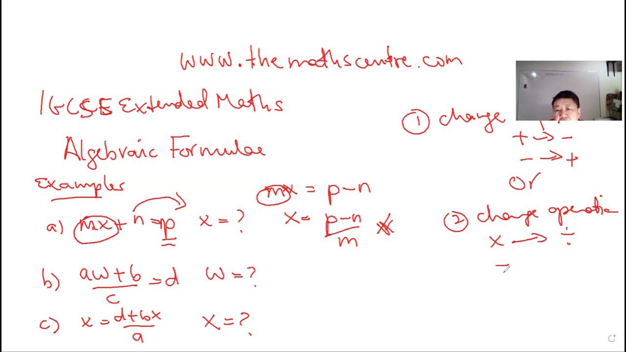 Algebraic Formulae - IGCSE Maths 0580 Extended Part 1 - YouTube