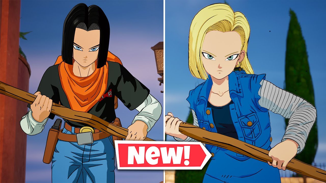 NEW ANDROID 17 & ANDROID 18 Skins In Fortnite | Dragon Ball Set - YouTube
