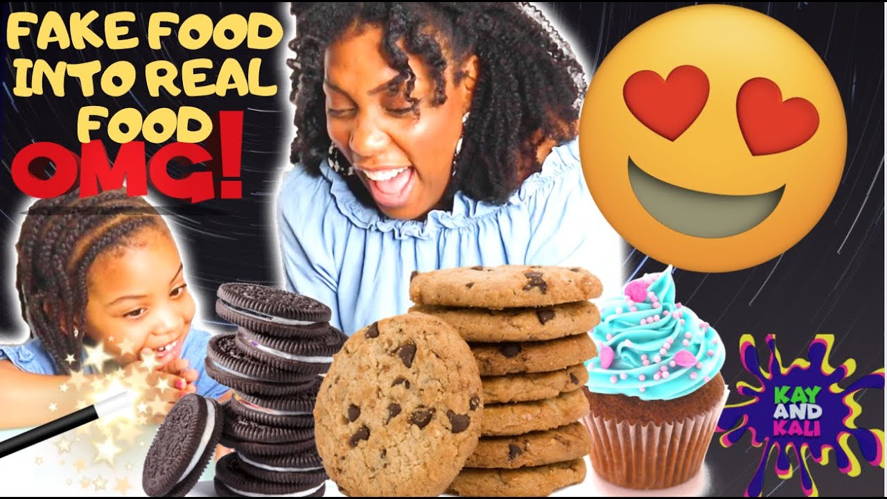 Gummy Food Vs Real Food| Pretend Play With Food - YouTube