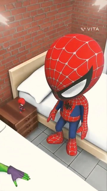 Spider Man and Venom vs Alarm Clock😂😂😂 #spiderman #animation #cartoon ...