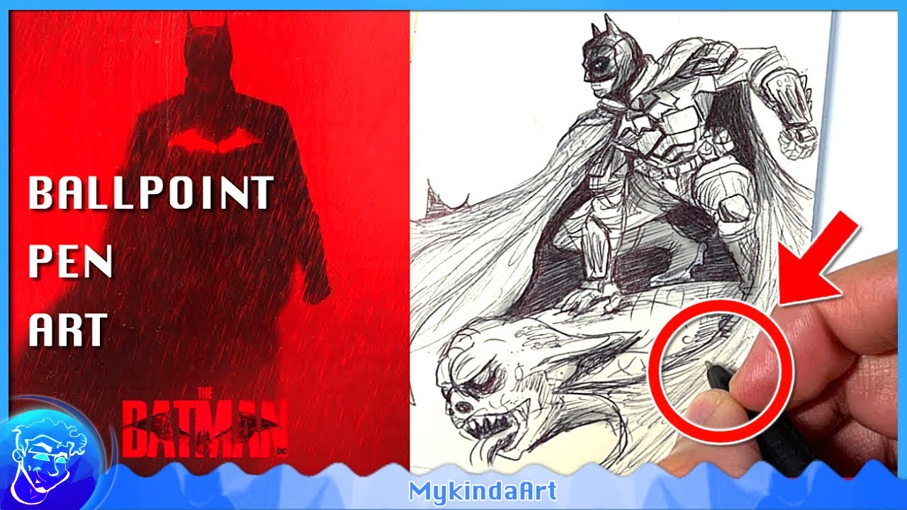How to Draw BATMAN (The Batman 2022 Film) Robert Pattinson - YouTube