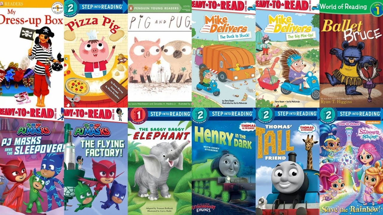 Ready to Read Level 1 and 2 Audio books.| 13 books in 1 video. || Doing ...