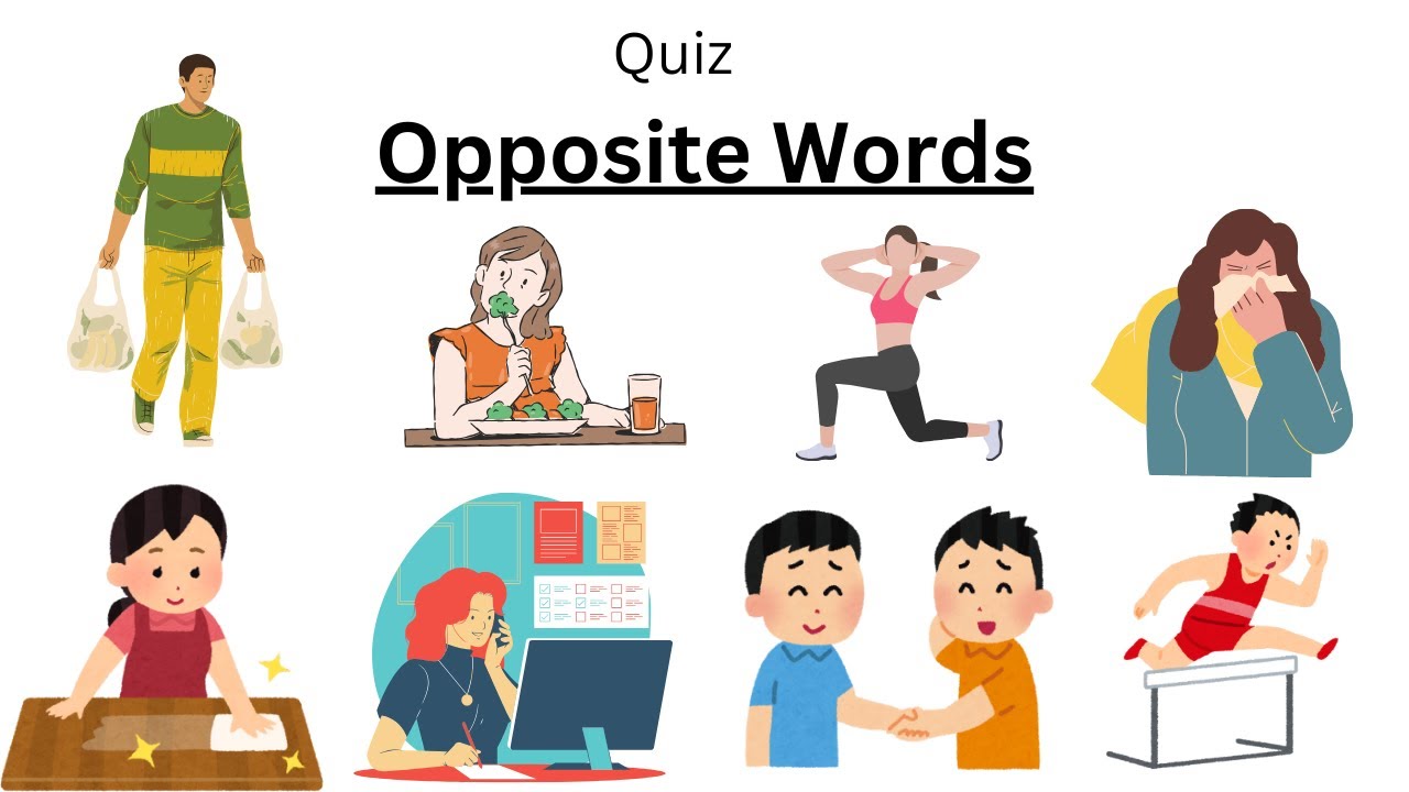 Opposite words - Quiz | 22 questions - Can you score 22/22 ? - YouTube