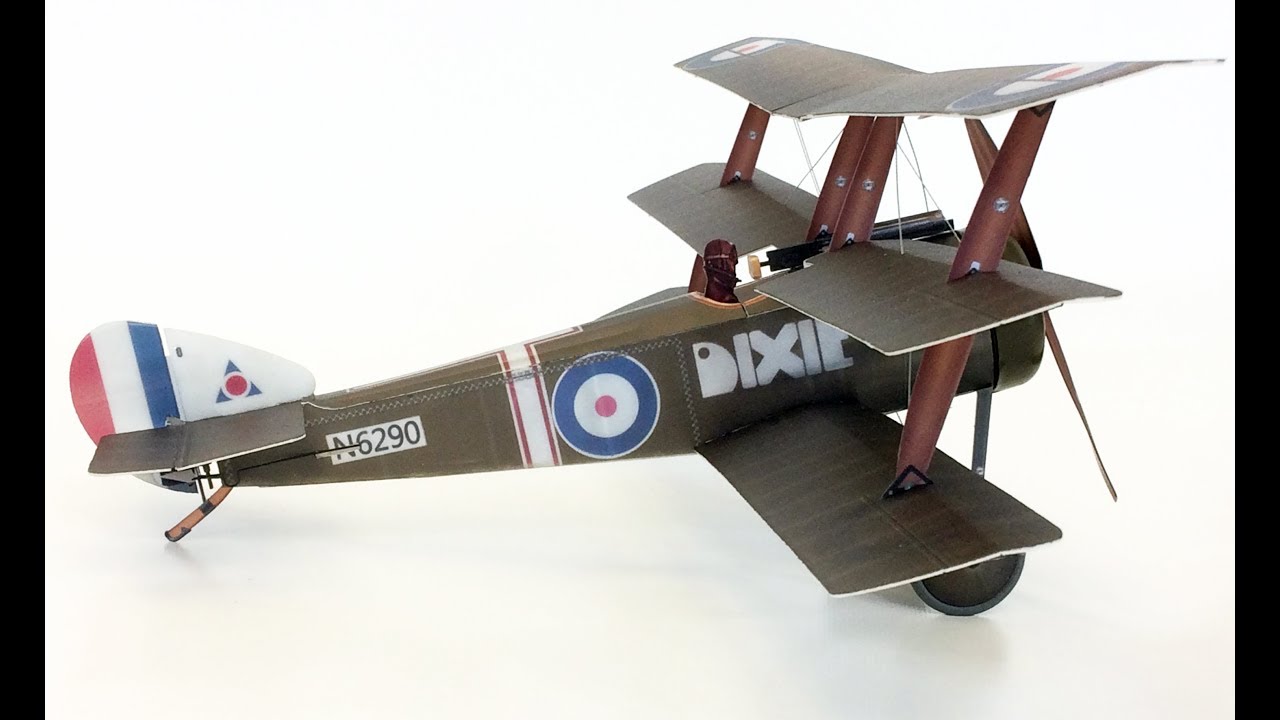 Micro Scale Sopwith Triplane in flight - YouTube