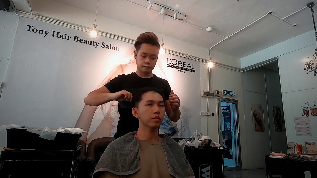 How to perm men short style. Tony Hair Beauty Salon - YouTube