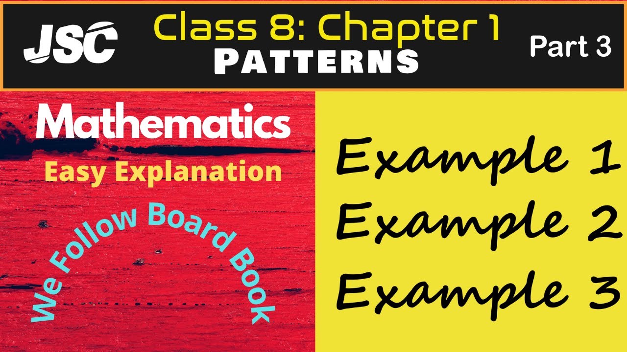 Class 8 Math Chapter 1 | JSC Math Chapter 1 | Patterns | Examples 1, 2 ...