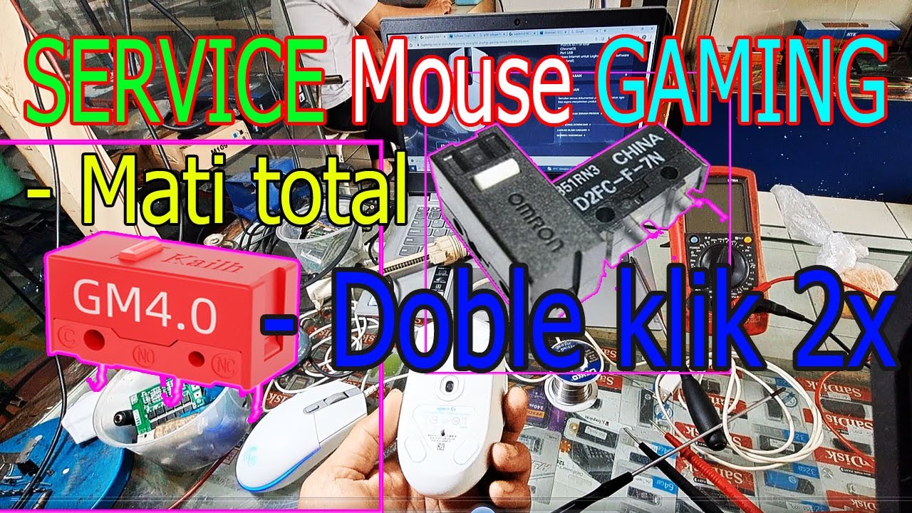cara service gaming mouse logitech g102 g203 bongkar tombol auto double ...