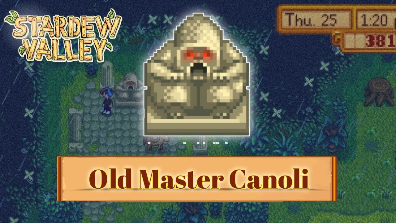 Mystery of Old Master Cannoli - Statue in Secret Woods Stardew Valley #stardewvalley - YouTube