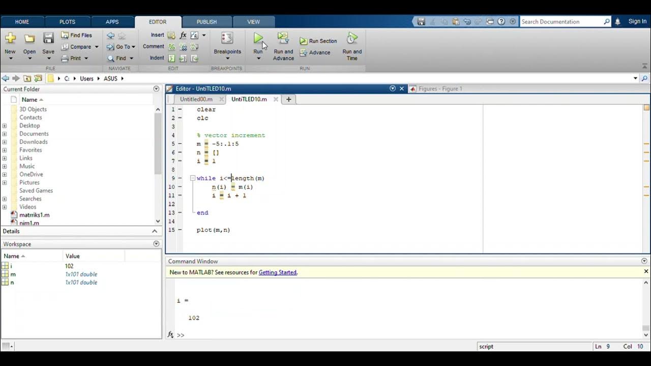 Mathlab (While Loop) - YouTube