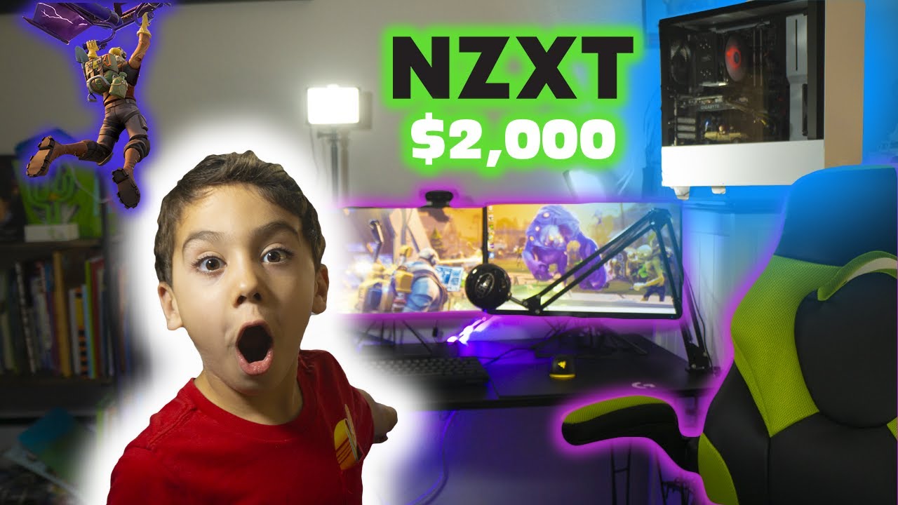 Kid pc gamer Troy Boy unboxes NZXT gaming rig. - YouTube