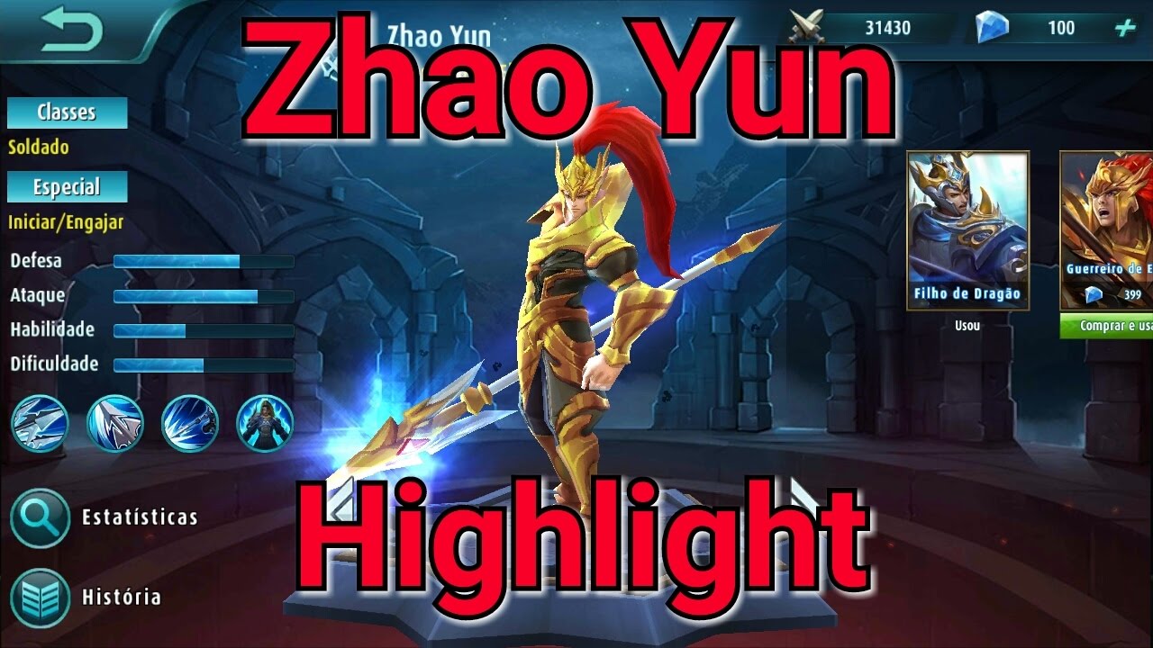 Mobile Legends - Zhao Yun gameplay - YouTube