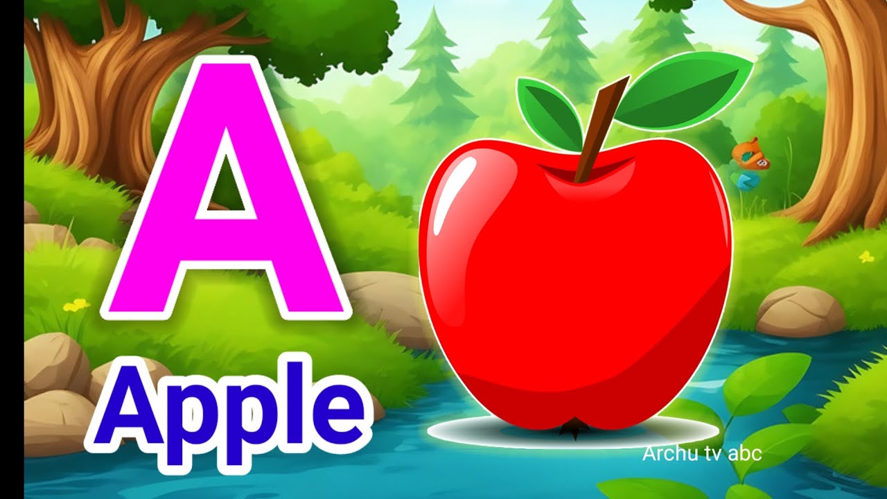 A for apple | अ से अनार | abcd | phonics song | a for apple b for ball ...