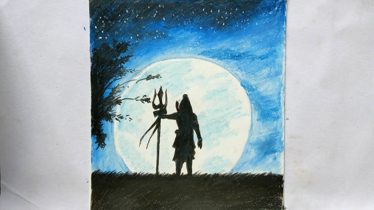 lord shiva drawing | shiv ratri drawing - YouTube