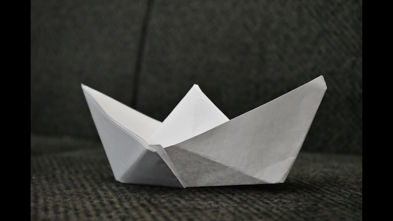 Making a simple paper boat in an easy way-easy origami - YouTube