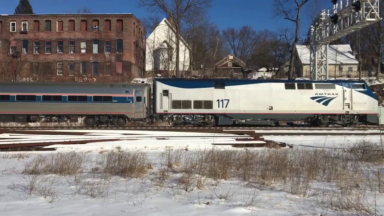 HD AMTK 117 solo Leads the 57 Vermonter on 1-20-2020 at 13:50 hrs - YouTube