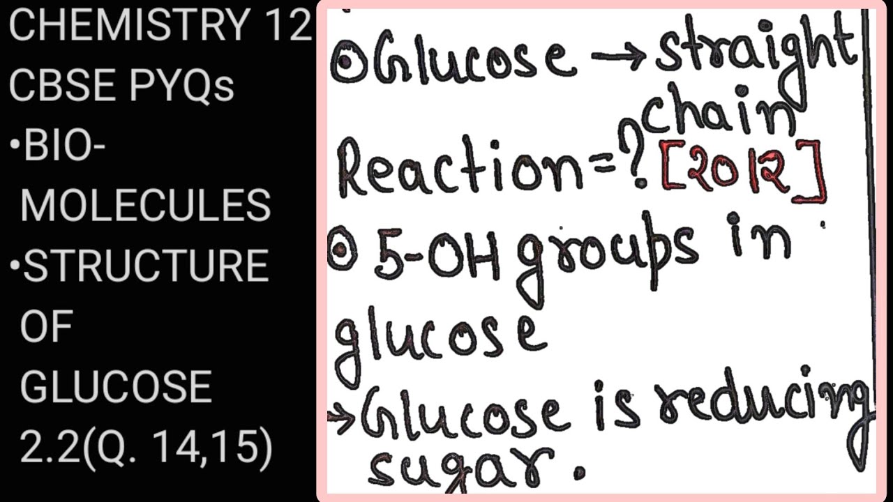 2.2- STRUCTURE OF GLUCOSE|| BIOMOLECULES - YouTube