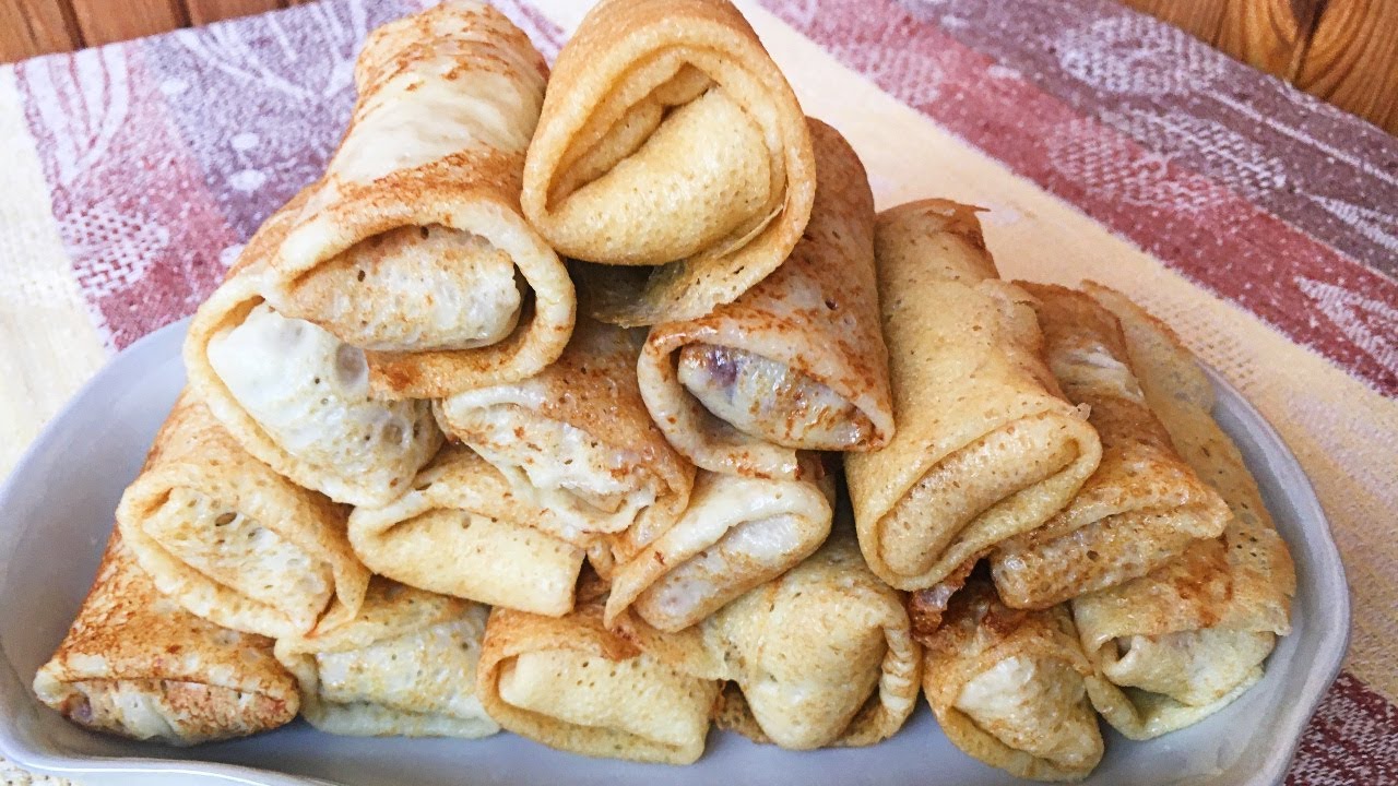 Homemade spring rolls. An easy recipe for custard pancakes with ...