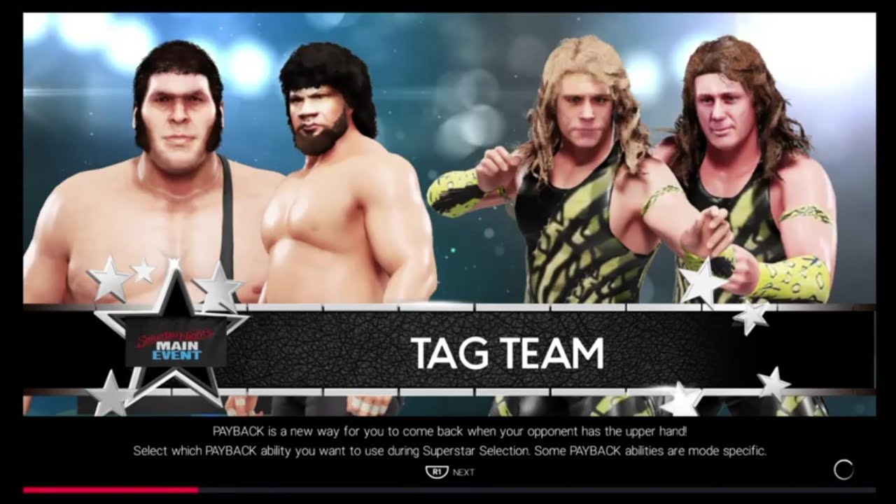 WWE 2K19 Saturday Night Main Event The Rockers vs The Colossal ...