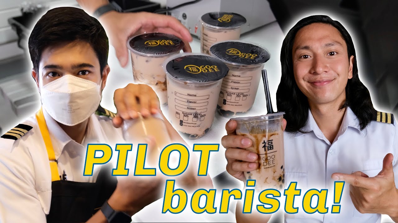 AIRLINE PILOTS become BARISTAS for a day and give FREE Milk Tea to ...