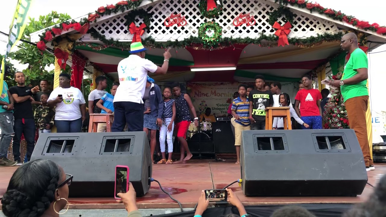 Nine Mornings challenge-9 people on a stool - YouTube