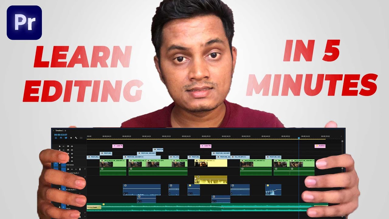 LEARN VIDEO EDITING IN 5 MIN | PREMIERE PRO - YouTube