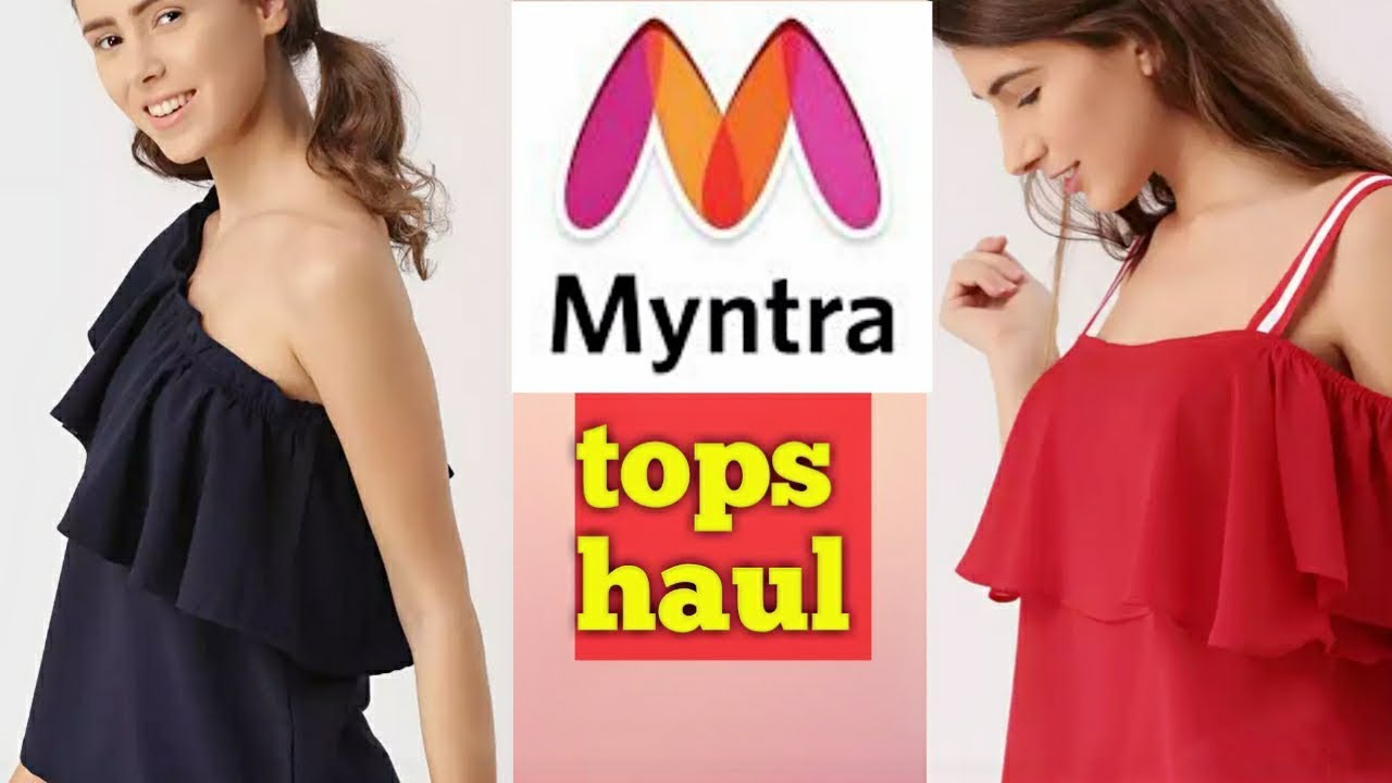 MYNTRA End Of Season Sale | Myntra try on tops haul | cold shoulder ...