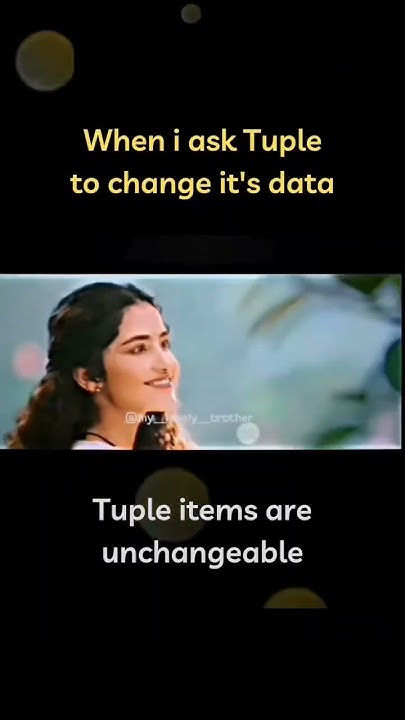 Tuple In Pythonπ
π Shorts Youtube Youtubeshorts Shortsindia Fyp Trending Entertainment